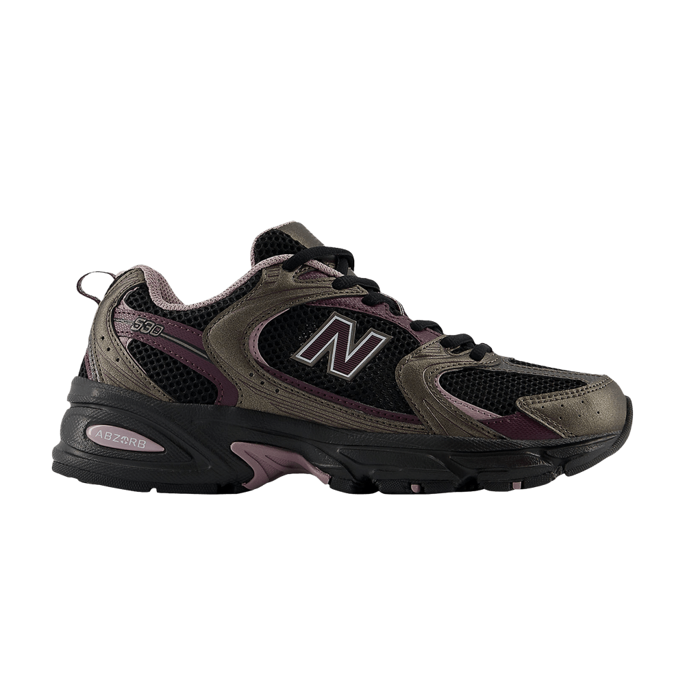 New Balance 530 Black Metallic Plum Brown – DripOrDrop